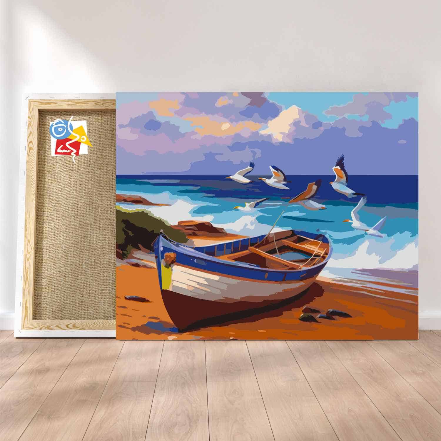 Pintura De Velero Seafaring Serenity: Sailboat Watercolor Painting